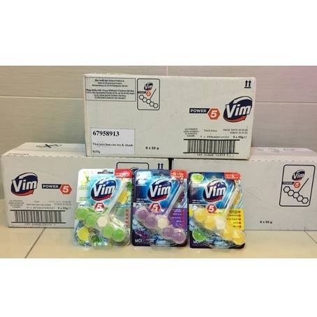 10 vỉ viên vim treo bồn cầu trà xanh, chanh, oải hương 55g | Shopee ...
