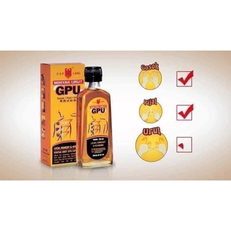 Dầu gừng xoa bóp GPU Liniment Oil Indonesia 60ml | Shopee Việt Nam