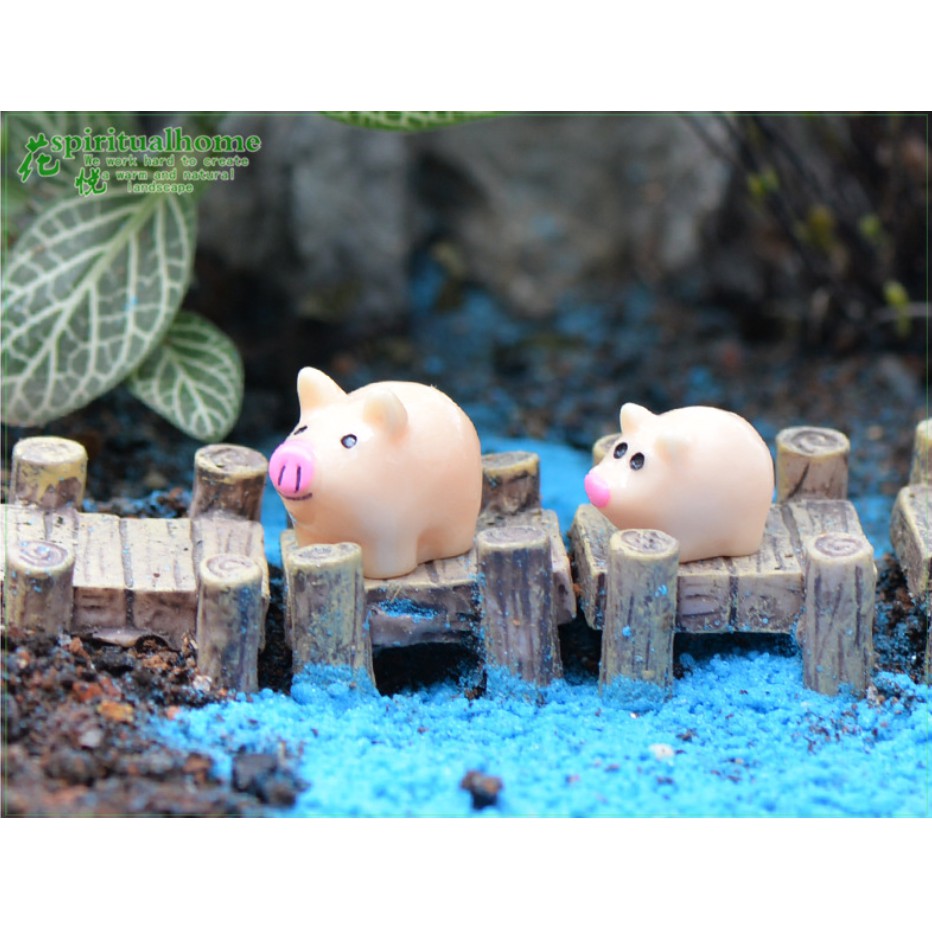 Mô hình heo mẹ và heo con trang trí bonsai và tiểu cảnh cực kute ...