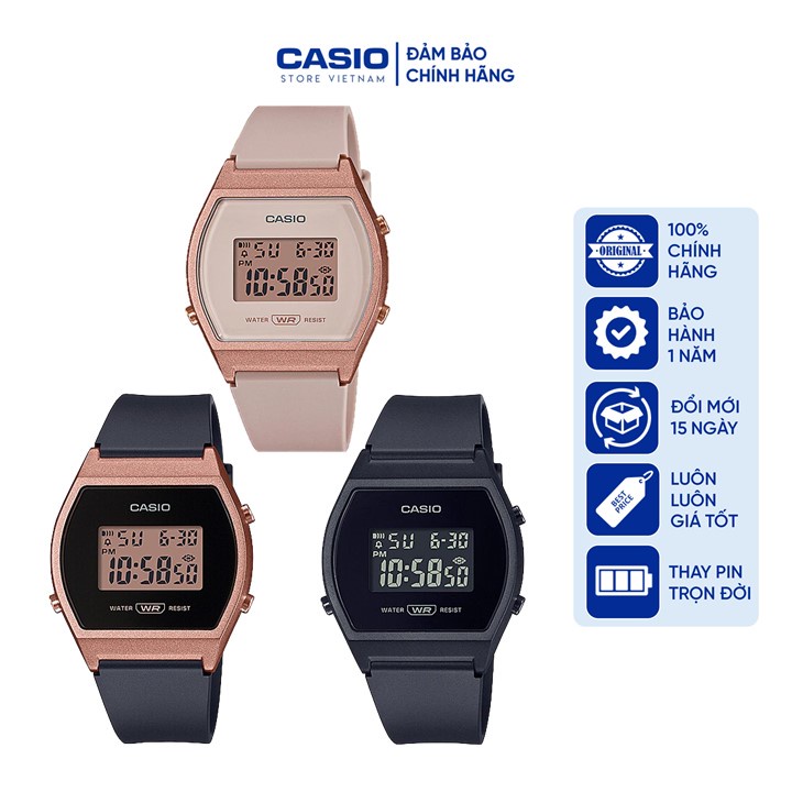 Đồng hồ Nữ Casio LW204, đồng hồ chính hãng, dây nhựa dẻo các màu | Shopee Việt Nam