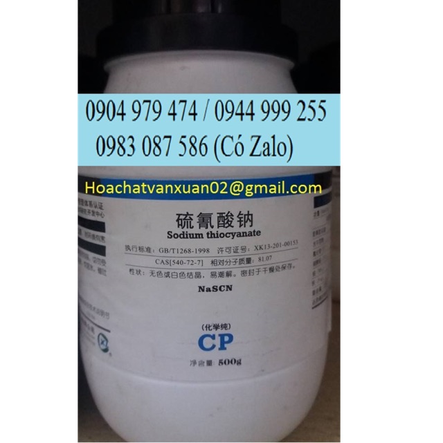 Hóa chất Sodium thiocyanate natri thiocynat CAS 540-72-7 NaSCN lọ 500g ...