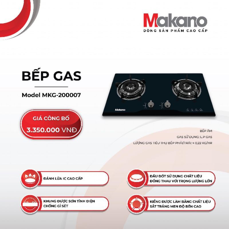 BẾP GAS ÂM MAKANO MKG-200007 | Shopee Việt Nam