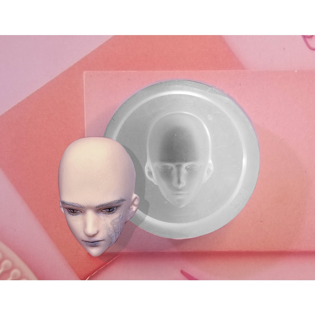 Khuôn mặt nam 2 size chibi bjd nendoroid tượng đất sét mô hình silicone ...