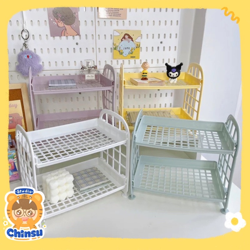 Kệ Nhựa Mini 2 Tầng Đựng Đồ Đa Năng Trang Trí Bàn Học [ Hàng Có Sẵn ...