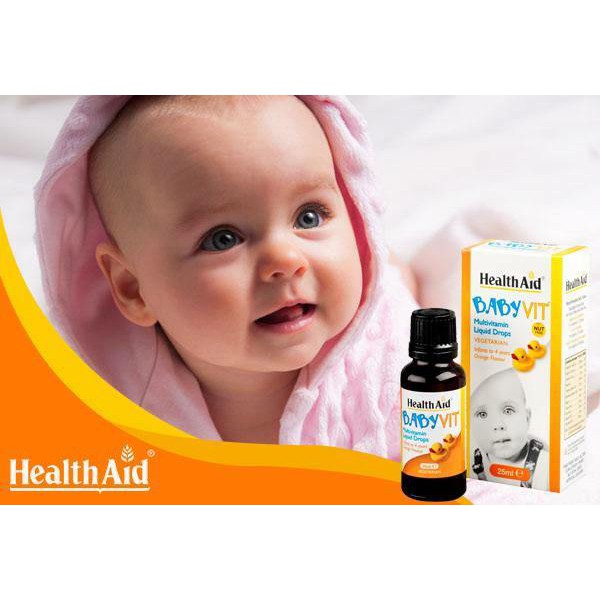 [CHÍNH HÃNG] HealthAid Baby Vit - Hương vị cam (cung cấp vitamin A,D,C ...