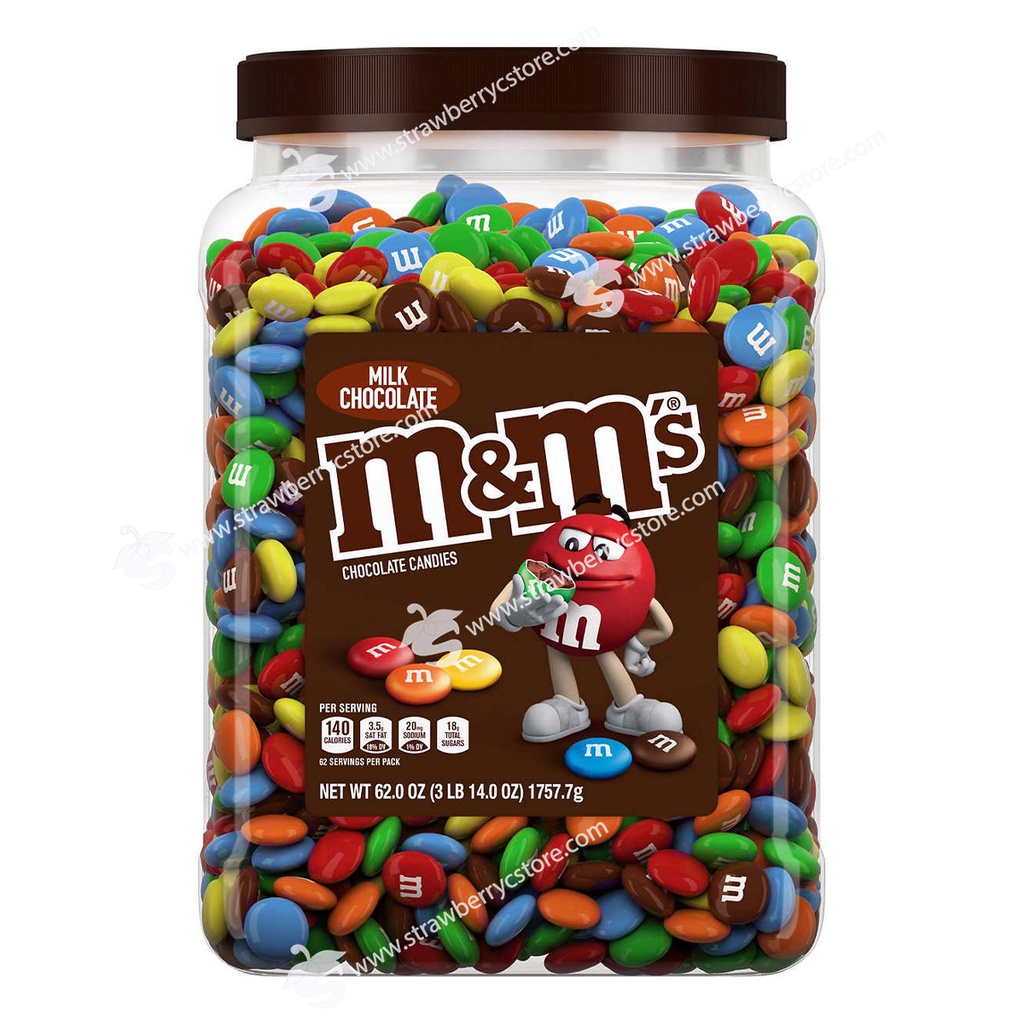 Kẹo Socola Sữa M&M's Pantry Size Milk Chocolate Candy, Plastic Jar, Hộp ...