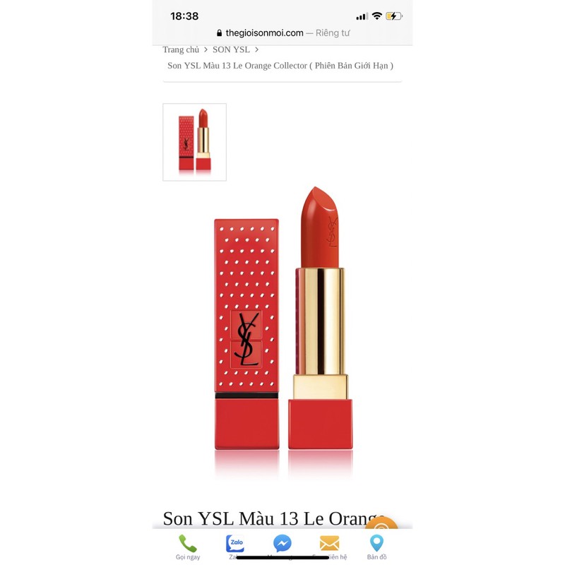Son YsL 13 Le Orange vỏ đỏ | Shopee Việt Nam
