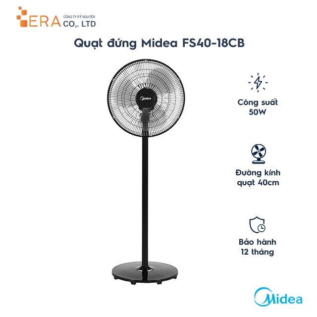 Quạt đứng 3 cánh Midea FS40-18CB - Hàng chính hãng | Shopee Việt Nam