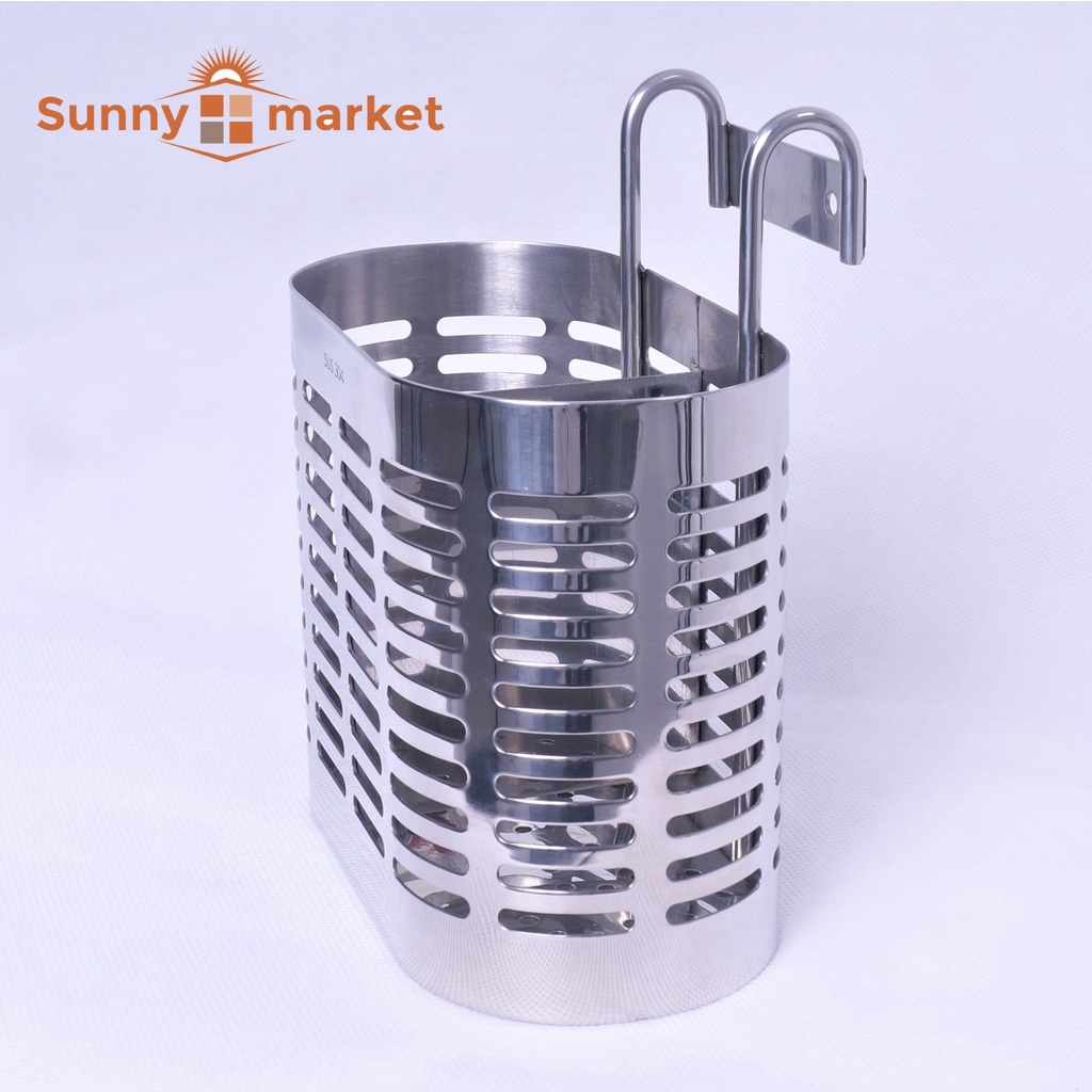 Ống đựng đũa đôi inox SUS 304 hình oval cao cấp, Ống đựng hai ngăn sang ...