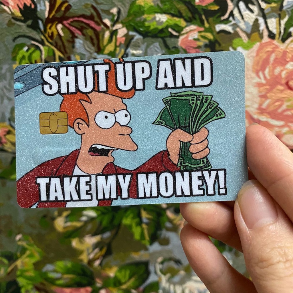 Miếng Dán Trang Trí SHUT UP MEME - Decal Sticker Thẻ ATM (Thẻ Chung Cư ...