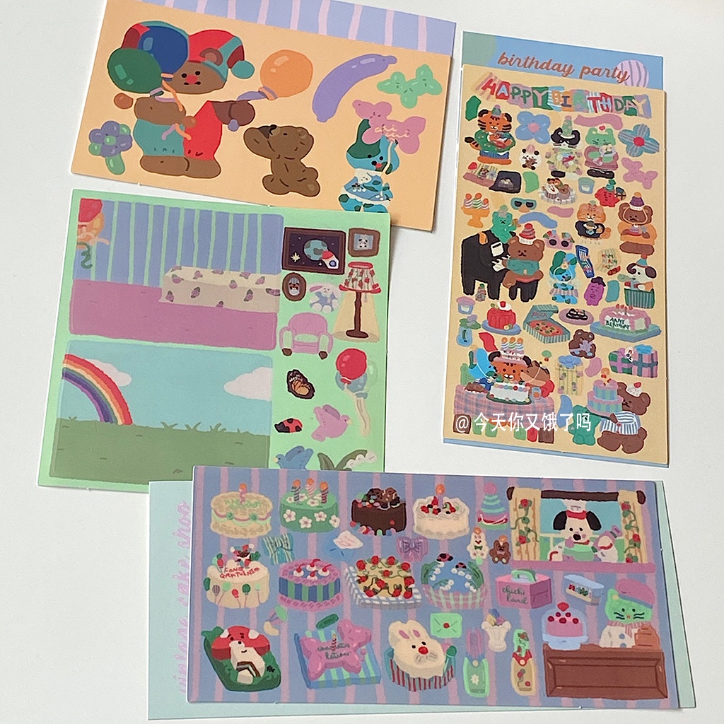 Sticker Dán Trang Trí Sổ Tay Chủ Đề Bánh Kem Phong Cách Retro Dễ Thương ...
