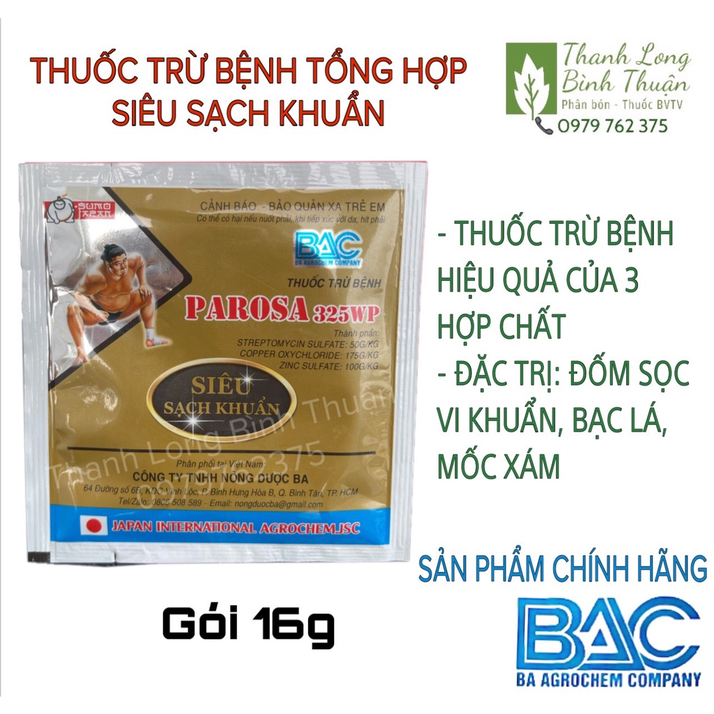 Thuốc Trừ Bệnh Tổng Hợp Siêu Sạch Khuẩn - Parosa 325WP - Siêu Sạch ...