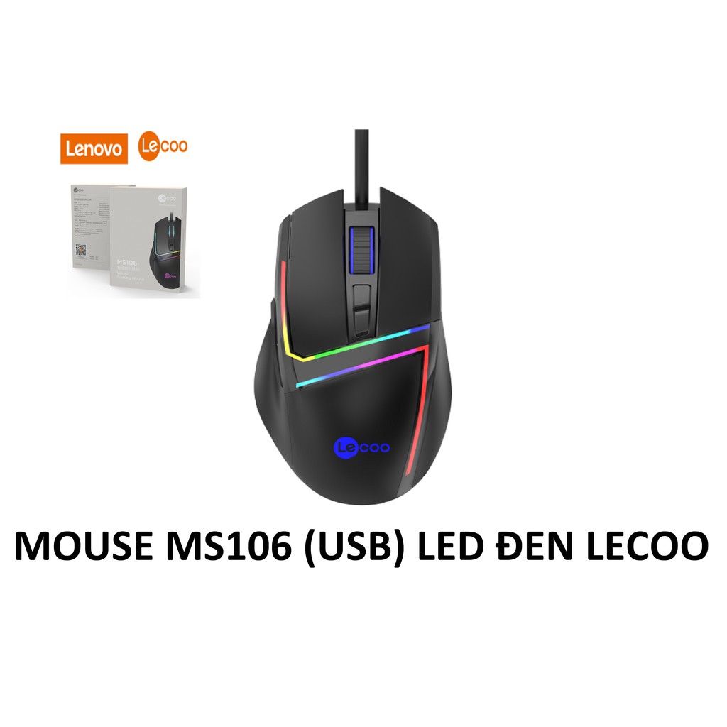 CHUỘT MÁY TÍNH CÓ DÂY LECOO MS 106 USB, MOUSE MS106 USB | Shopee Việt Nam