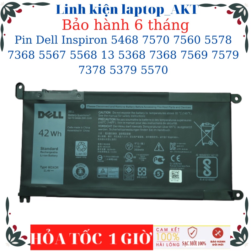 Pin Laptop Dell Inspiron 7570 7560 5578 7368 5567 5568 13 5368 7368 ...