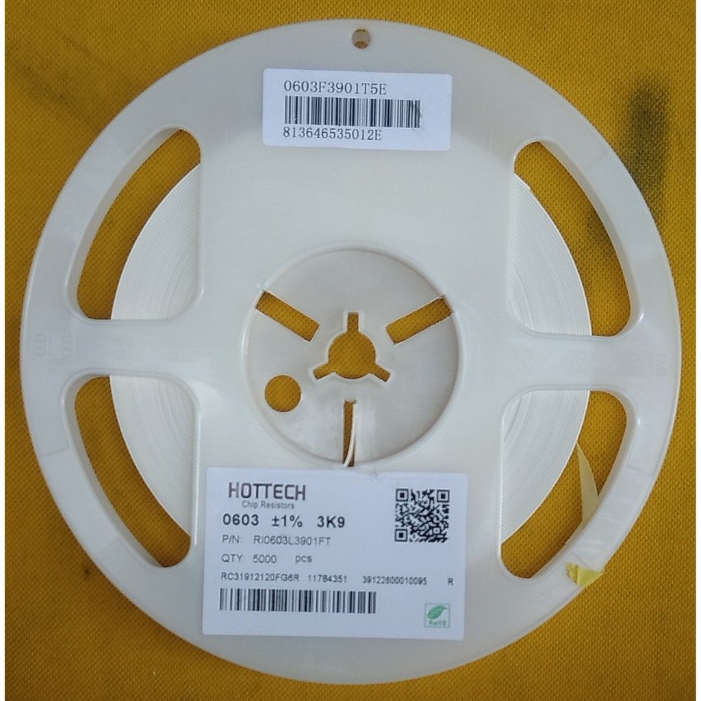 100 CHIẾC ( 25 Con một dây x 4 dây ) TRỞ DÁN 0603 1% TỪ 3K6, 3K9, 4K3 ...