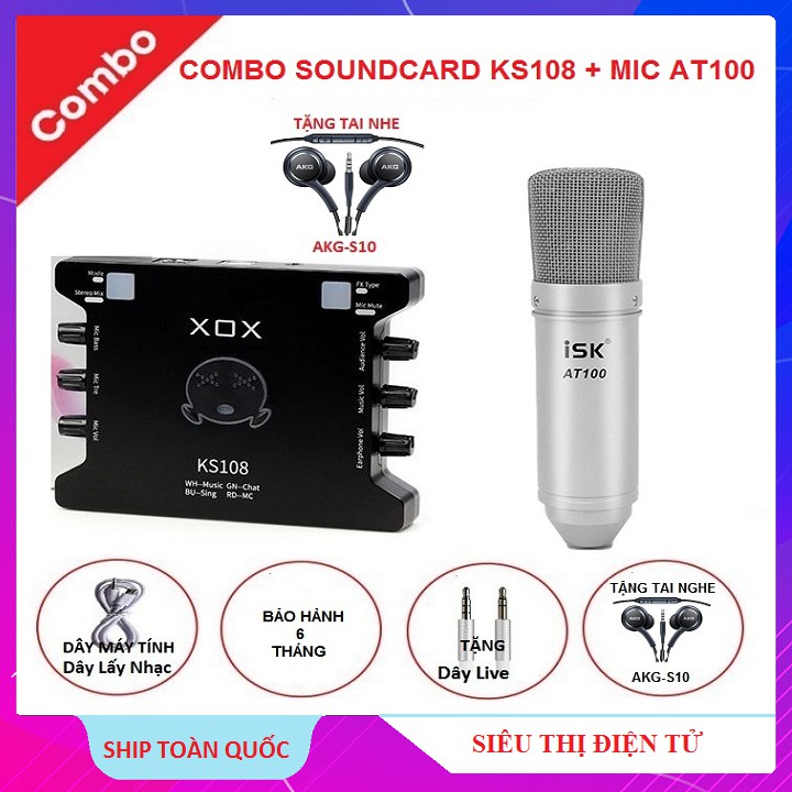 Combo Sound Card KS108, Bản Nâng Cấp Của K10, Combo KS108 Bản Và Mic ...