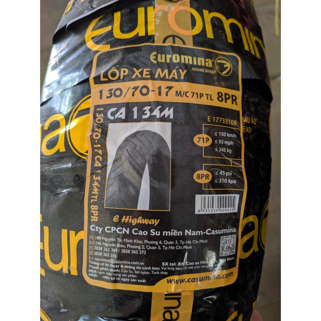 Lốp 130/70-17 EUROMINA dành cho exciter 150, winner | Shopee Việt Nam