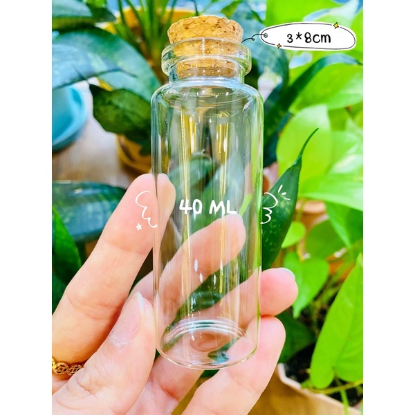 Lọ thuỷ tinh nút bần cao cấp dung tích lớn【10ml-15ml-20ml-25ml-30ml-40ml-50ml-60ml】 | Shopee ...