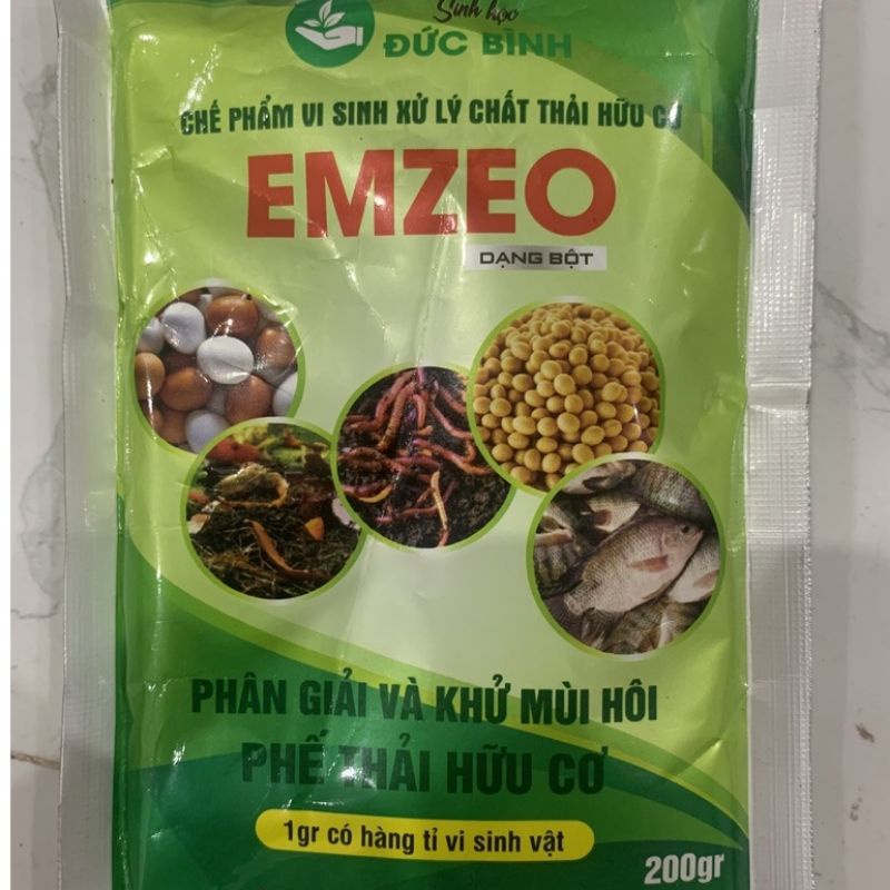 CHẾ PHẨM VI SINH EMZEO GÓI 200gr Ủ PHÂN VÀ RÁC HỮU CƠ DẠNG BỘT | Shopee ...