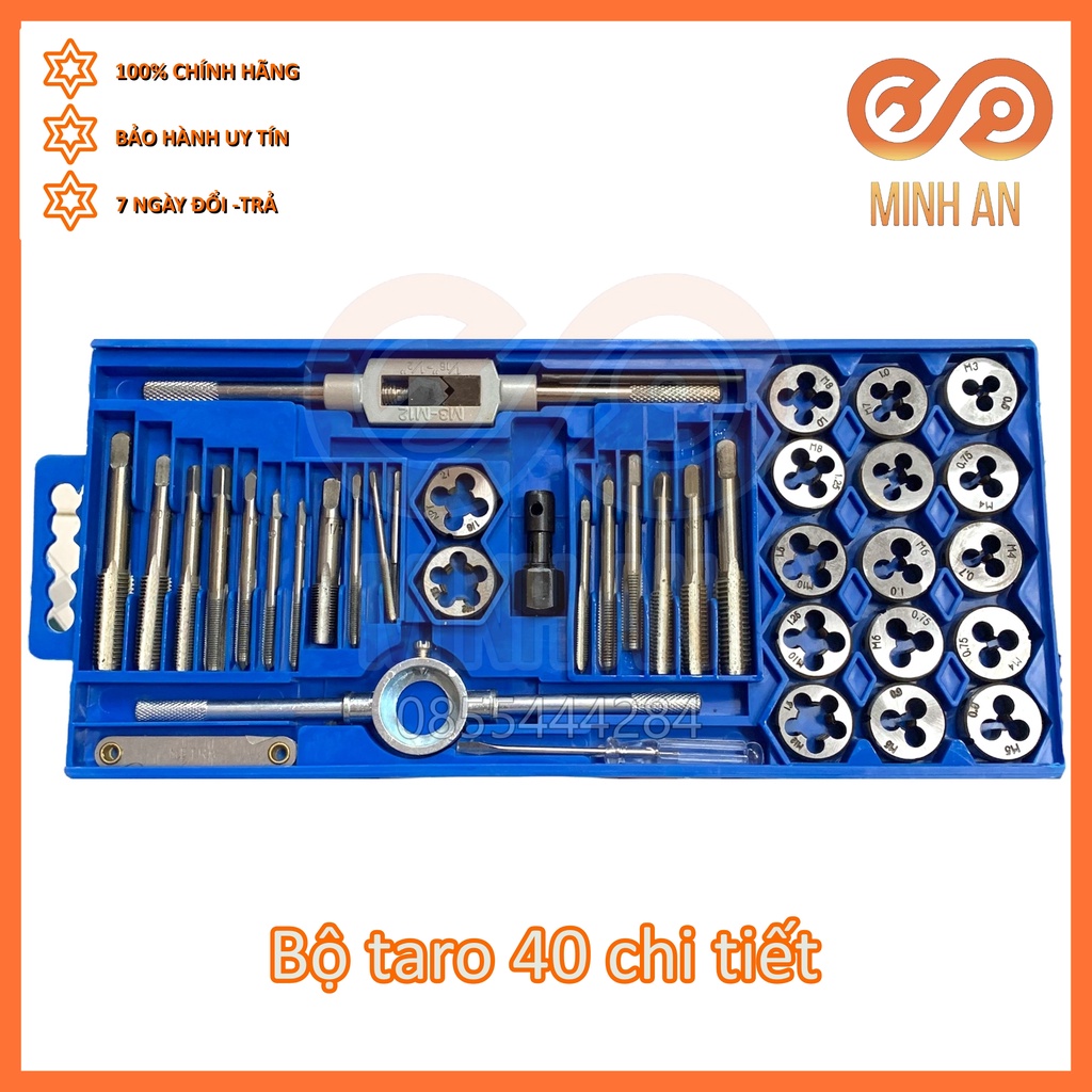 Bộ taro tạo ren trong và ngoài 40 chi tiết hộp nhựa mặt mika | Shopee ...