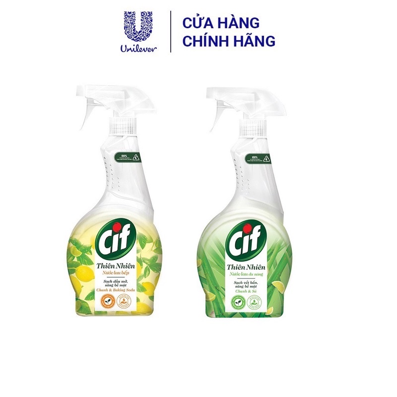 Nước Lau Đa Năng Cif thiên nhiên 500ML chanh và baking soda sạch vết ...