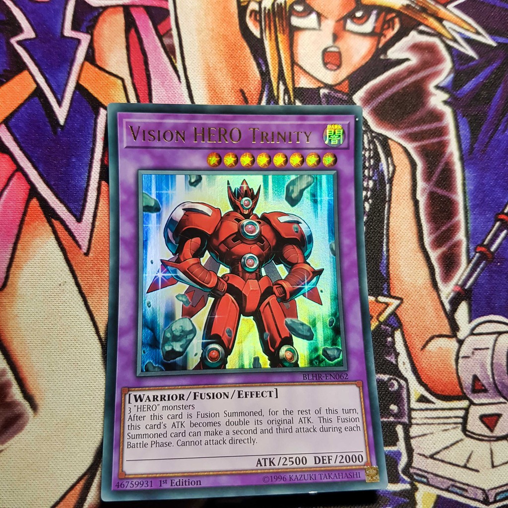 Thẻ bài Yugioh chính hãng | Vision HERO Trinity | BLHR Ultra rare. | Shopee Việt Nam