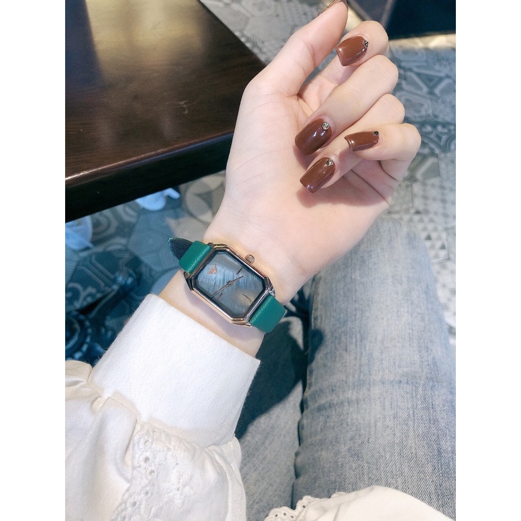 Đồng hồ nữ armani mặt chữ nhật dòng Gioia Ar11149 dây da nhiều màu ...