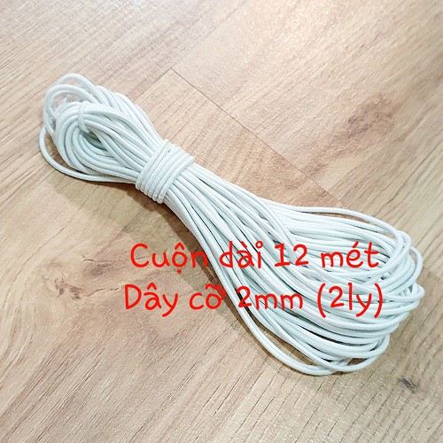 Cuộn Dây Thun Khuy Tròn Lớn 2mm - Dài 12m (Thun Chỉ Lớn) Dùng Cho May Vá và Trang Trí | Shopee ...