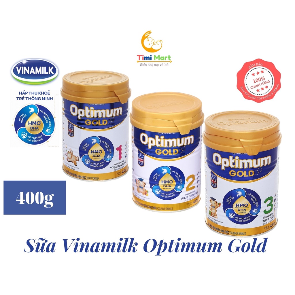 Sữa bột Vinamilk Optimum Gold số 1,2,3 400g | Shopee Việt Nam