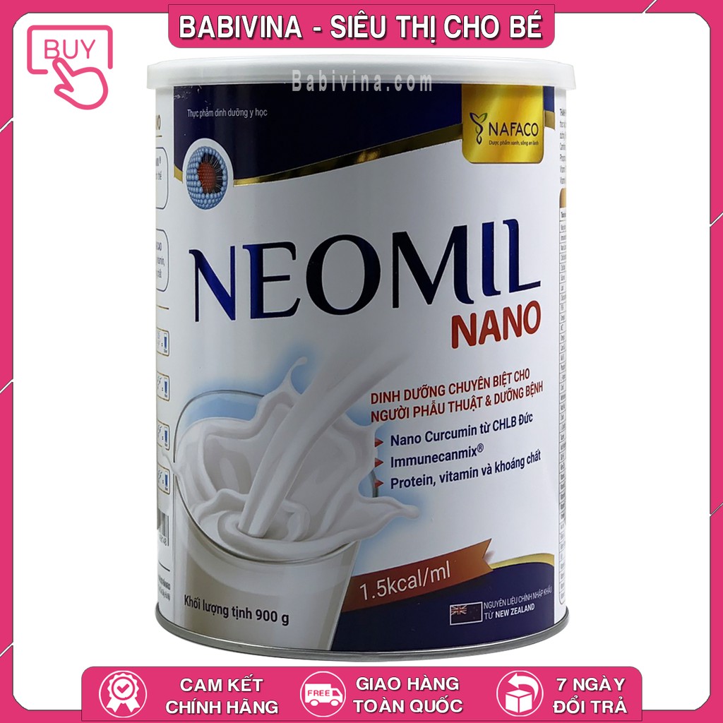 [Chính Hãng] Sữa Neomil Nano 900g | Dinh Dưỡng Cho Người Sau Phẫu Thuật, Cần Phục Hồi Sức Khỏe ...
