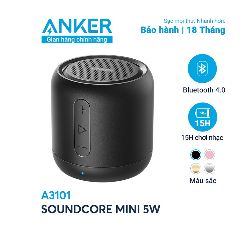 Loa bluetooth ANKER SoundCore Mini Stereo - A3101 | Shopee Việt Nam