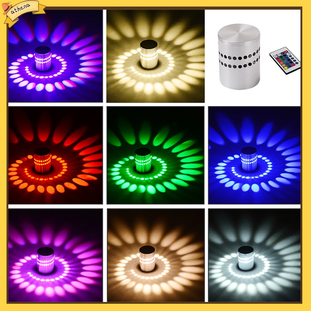 Đèn led 3W RGB hình xoắn ốc điều khiển từ xa gắn trần nhà / quán bar chuyên dùng | Shopee Việt Nam