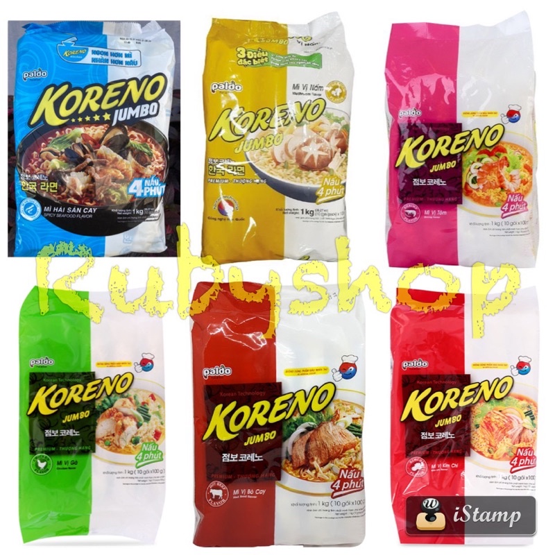 MÌ KORENO 1kg CÁC LOẠI | Shopee Việt Nam