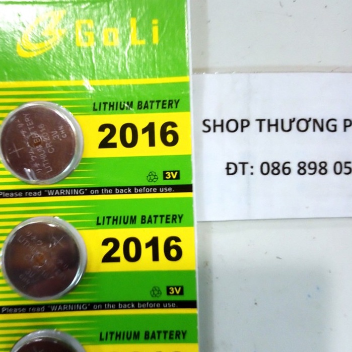 Pin Goli Lithium Battery CR2016, 2016 - 3V (VĨ 5 Viên) | Shopee Việt Nam
