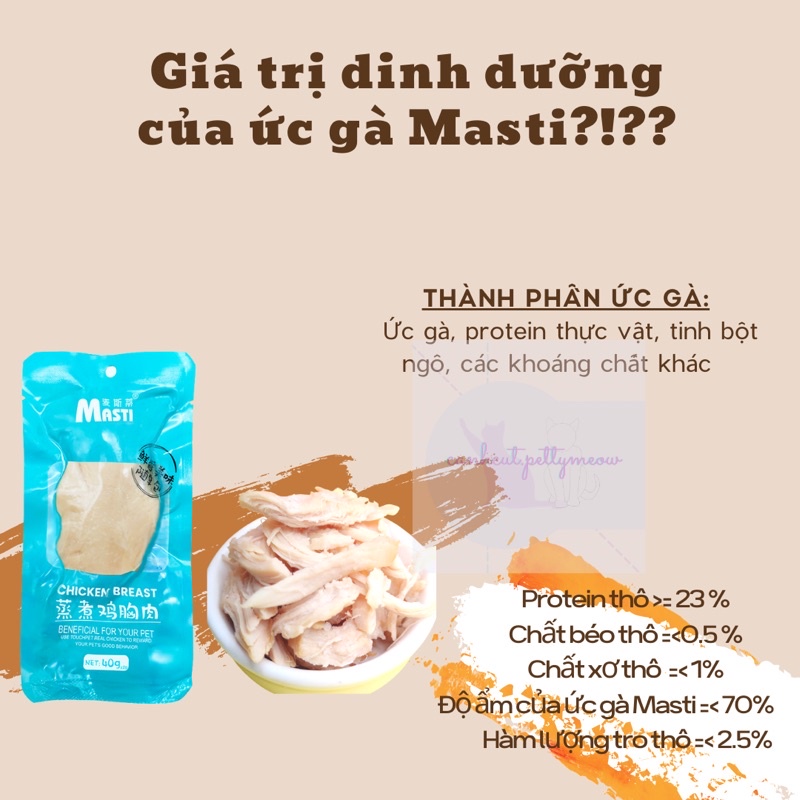 [SIÊU KHUYẾN MÃI] [COMBO 10 CHIẾC] Ức gà hấp sữa dê MASTI PETSNACK ...