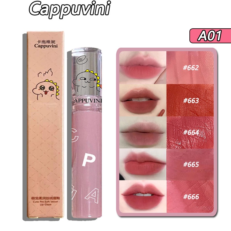 Son kem CAPPUVINI màu nhung lì kháng nước lâu trôi dịu nhẹ 4g | Shopee ...