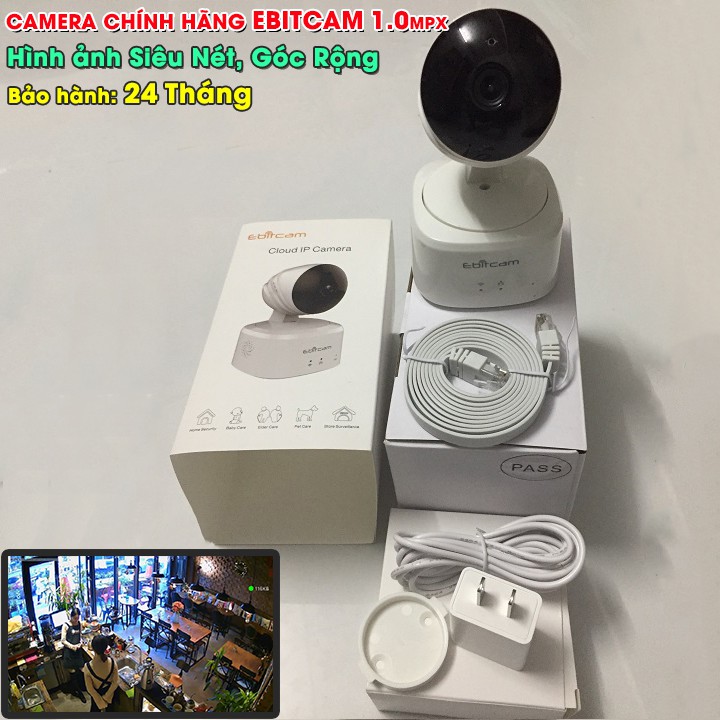Camera IP Wifi EBITCAM E2 1.0Mpx - Bảo hành 24 Tháng | Shopee Việt Nam