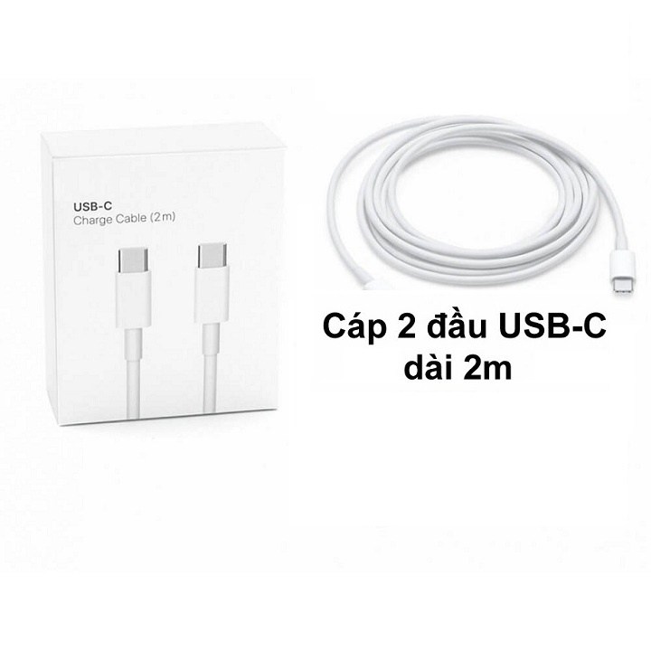 Dây sạc zin Type C to Type-C dùng cho pro air 2016 đến 2020 M1 M2 Sam Dell xps Suface Raze dài ...