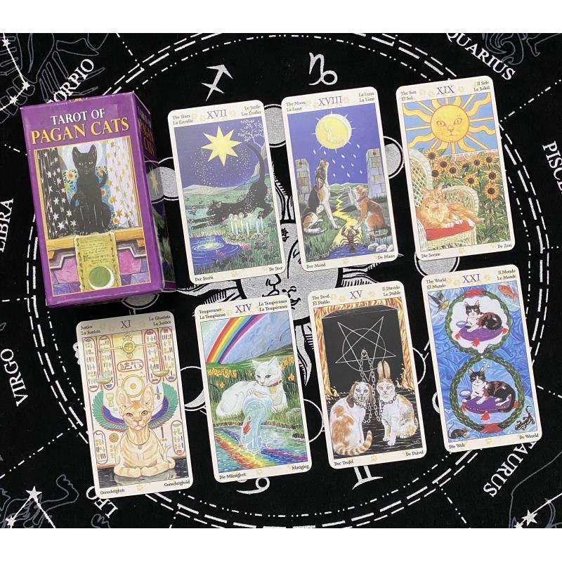 Pagan Cats Tarot Mini Pocket Version Tarot of Pagan Cats Trò chơi bảng ...