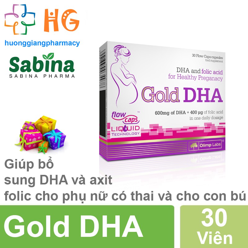 Gold DHA - Viên uống bổ sung DHA và axit folic cho phụ nữ có thai và ...