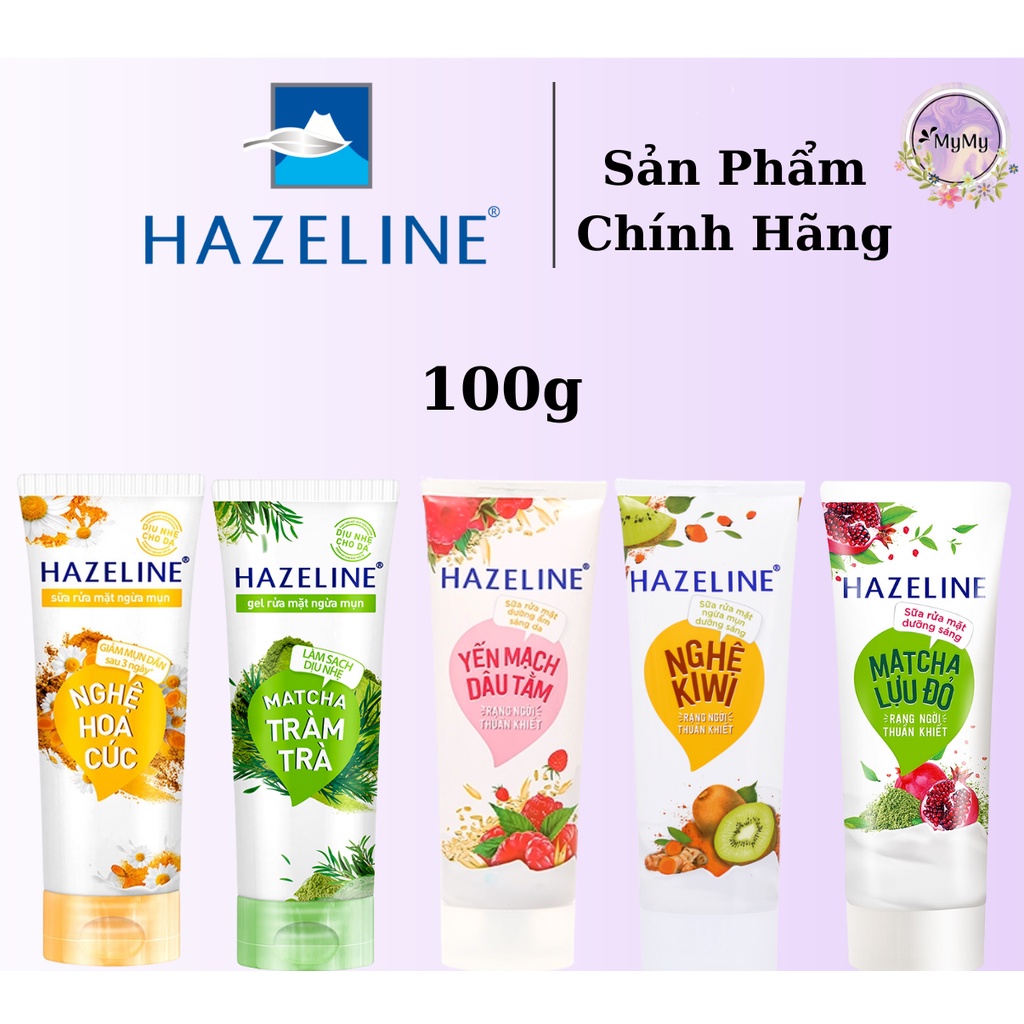 Xả Hàng - Sữa Rửa Mặt Hazeline 100g Đủ Loại - Cho làn Da Sáng Mịn ...
