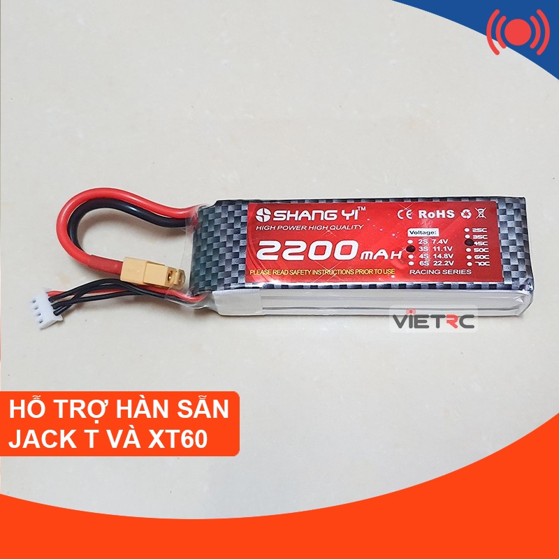 Pin ShangYi (Shang Yi) 2S/3S/4S 1500/1800/2200/2600mAh dùng cho xe, máy ...