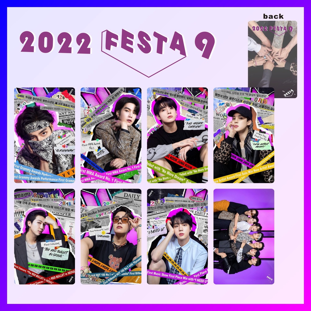 Set Card BTS FESTA 2022 Unoff | Shopee Việt Nam