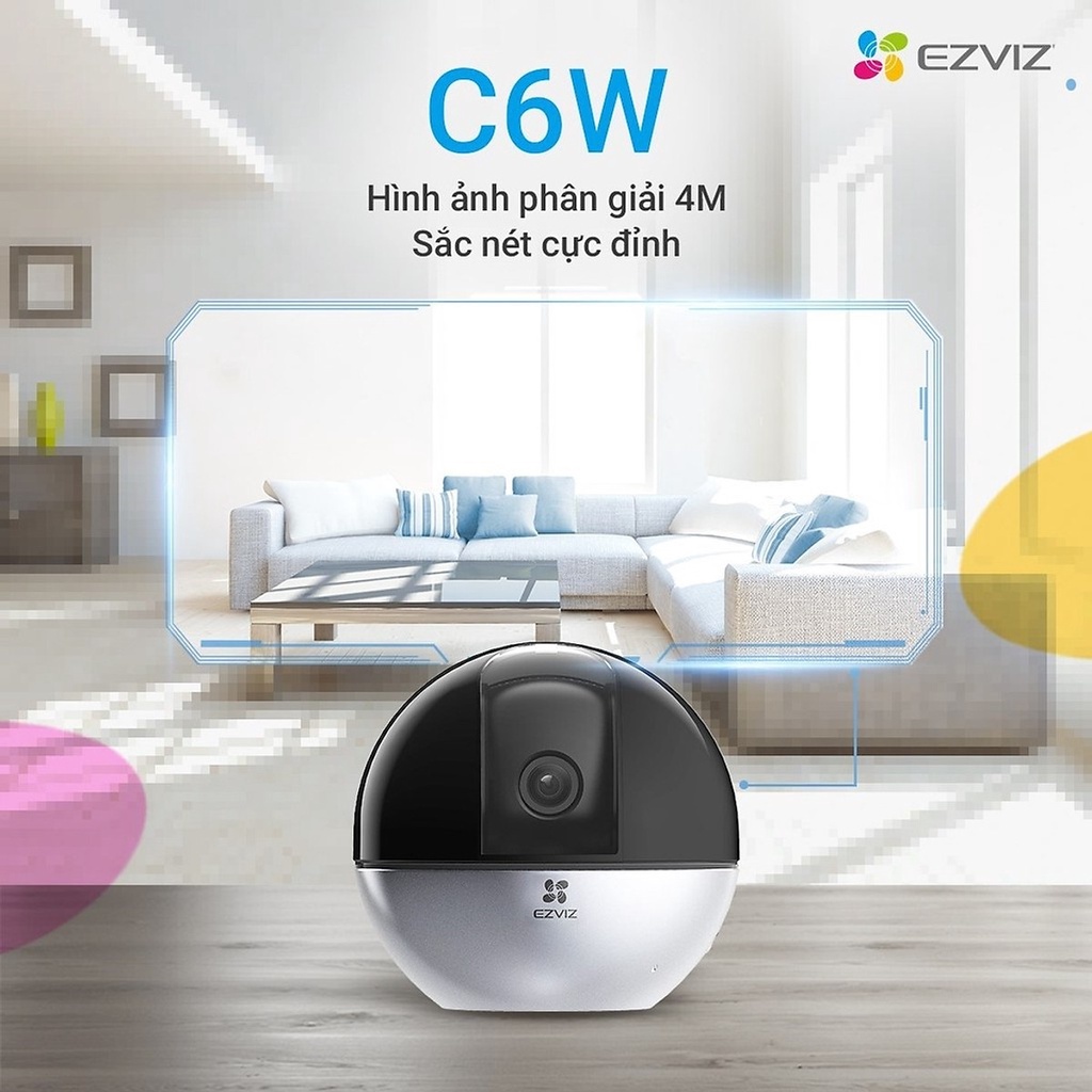 Camera IP Chính Hãng Ezviz CS-C6W-A0-3H4WF (C6W) 4M 2K HD Quay Quét 360 ...
