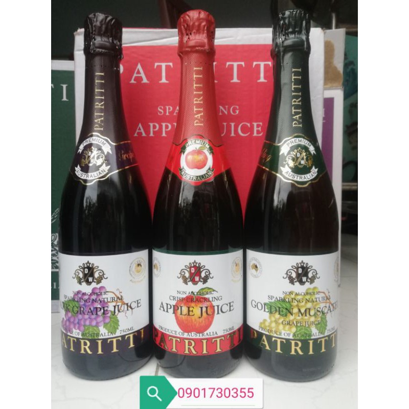 Nước ép nho Patritti Sparkling Grape Juice Úc chai 750ml | Shopee Việt Nam