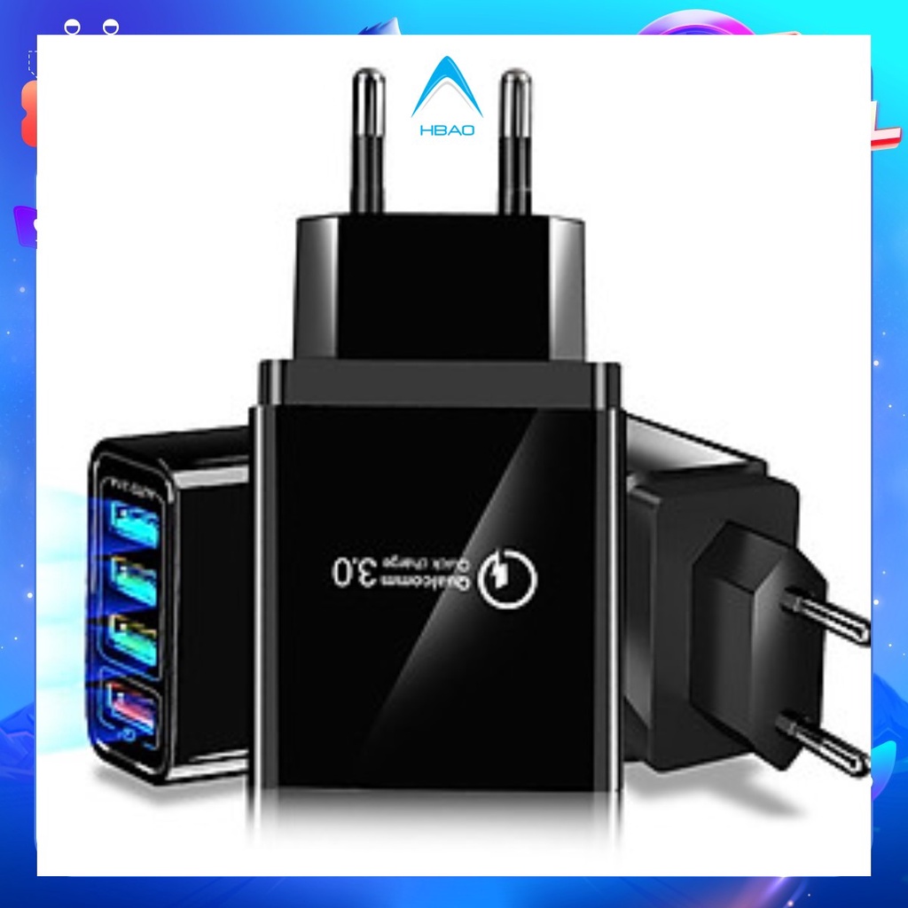 Củ sạc nhanh QC3.0 - 4 USB cho điện thoại iphone, samsung, oppo, huawei - Củ Sạc | Shopee Việt Nam