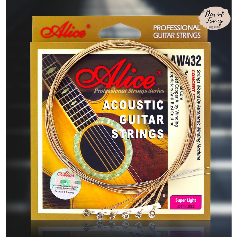 Dây đàn guitar Acoustic Alice AW436 Cao Cấp ( Hàng Chính Hãng) | Shopee ...