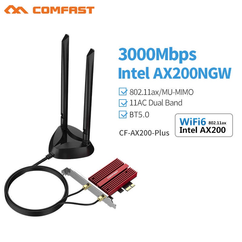 Card Wifi Comfast CF-AX200PLUS (Intel AX200 / WiFi 6 / Bluetooth 5.0) | Shopee Việt Nam