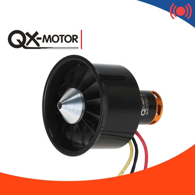 QX-Motor 64mm Ducted fan 12 Blades / 5 Blades EDF QF2822 4300KV ...