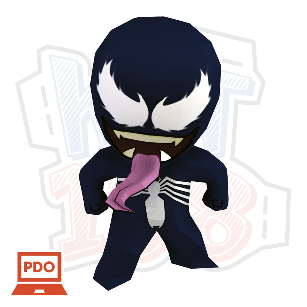 Mô hình giấy Marvel Avengers Chibi Venom | Shopee Việt Nam